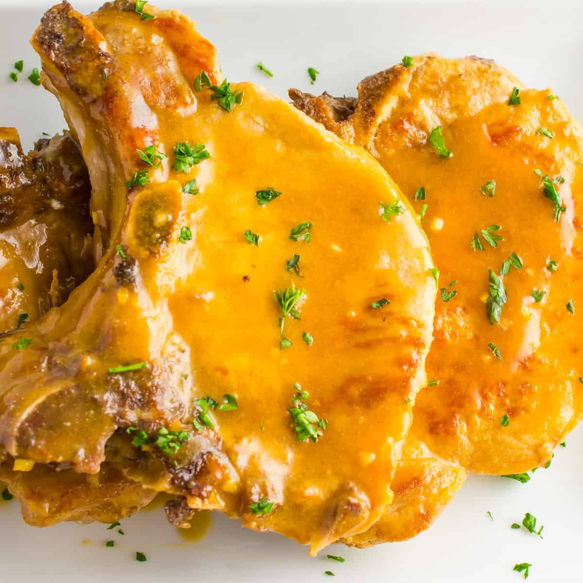 Baked Pork Chops With Maple Dijon Sauce {Paleo} - Joyfully Full