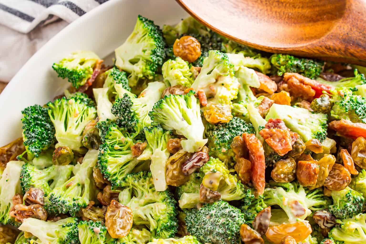Dairy Free Broccoli Salad With Bacon {Paleo} - Joyfully Full
