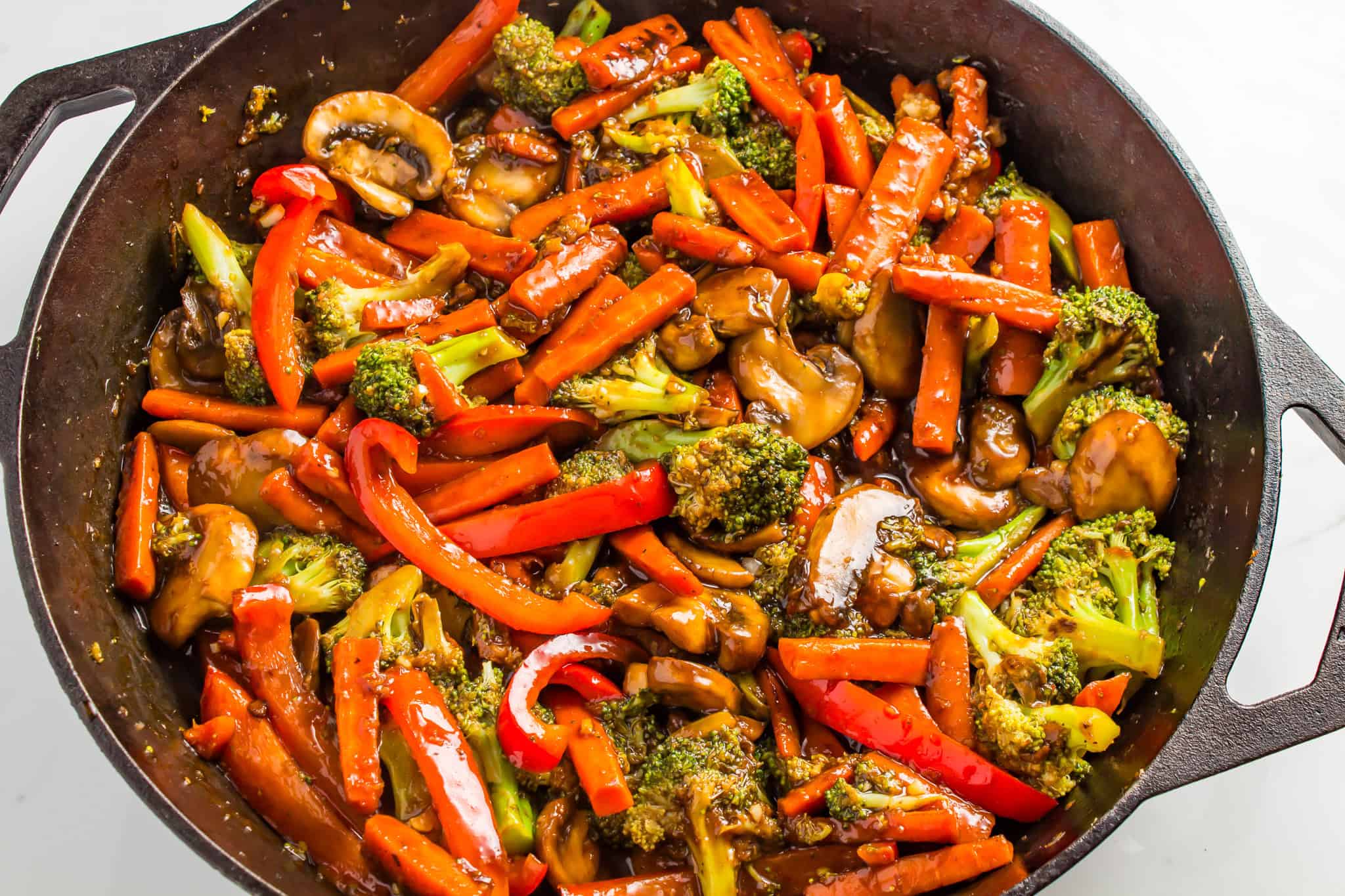 Saucy Stir Fry Vegetables {Gluten Free, Paleo, Whole30} - Joyfully Full