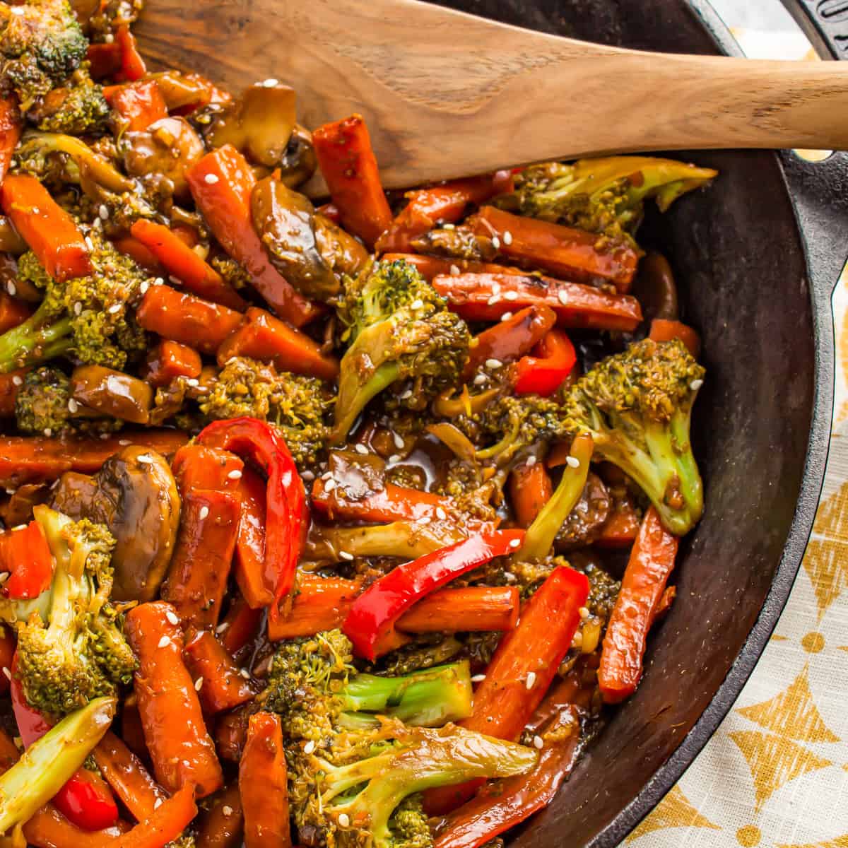 Saucy Stir Fry Vegetables {Gluten Free, Paleo, Whole30} - Joyfully Full